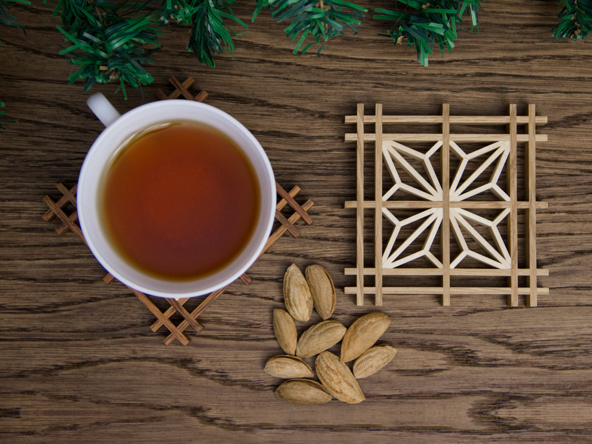 Christmas coaster with kumiko pattern | Cristmas coaster | New year ...