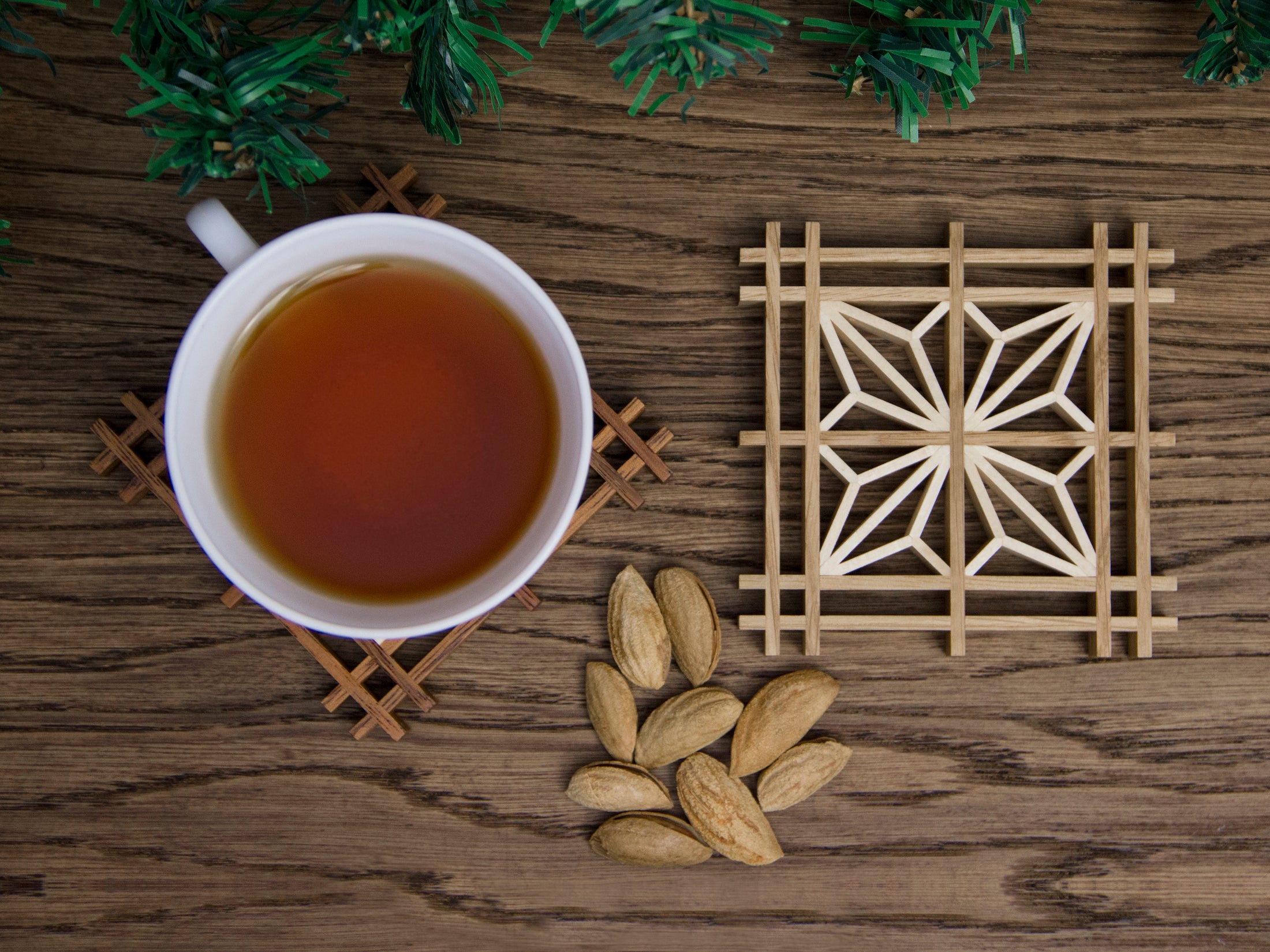 Christmas coaster with kumiko pattern | Cristmas coaster | New year ...