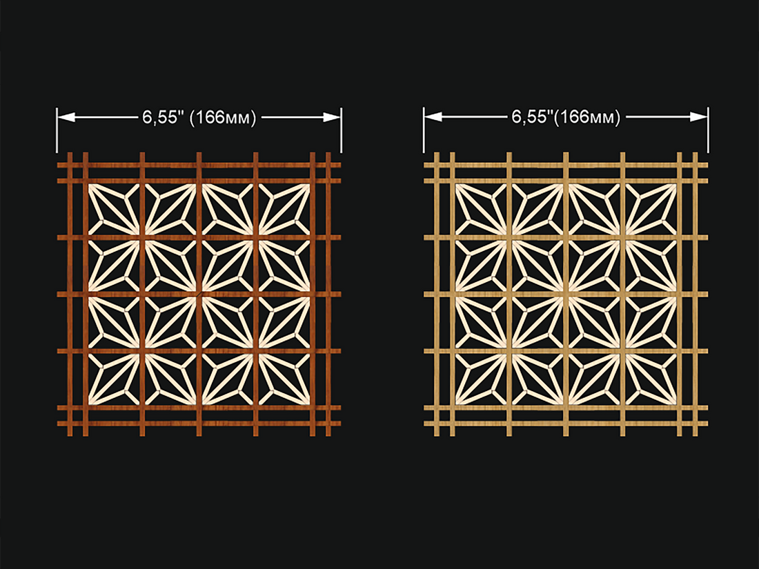 Kumiko kit extended trivet. Asanoha (Kakuasa) pattern. Art and Craft ...